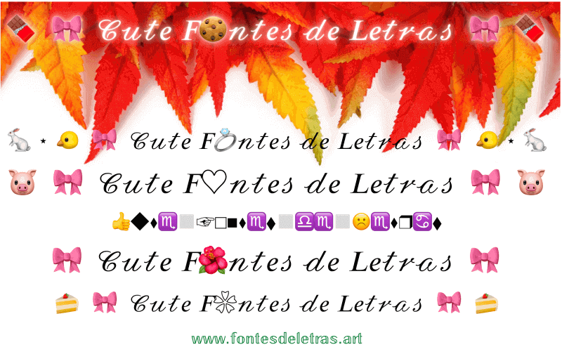 🐬 ⋆ 🐧 🎀 𝒞𝓊𝓉𝑒 🎀 🐧 ⋆ 🐬 Arte de gerador de fontes de letras fofas